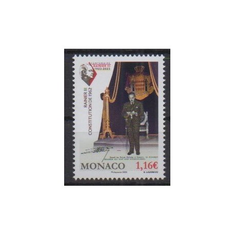 Buy this stamp of Monaco of the year 2023 (Constitution de 1962).