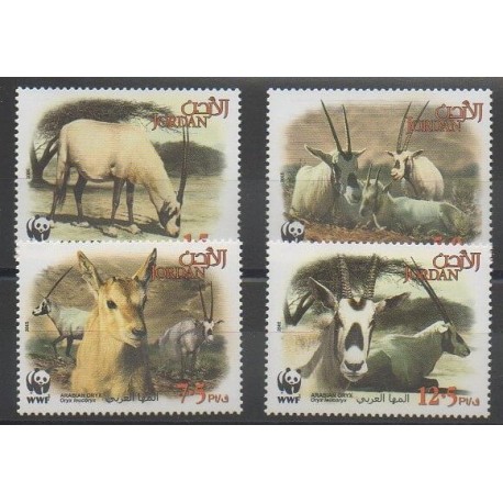 Stamps - Jordan - 2005 - Nb 1667/1670 - Endangered species - WWF - Mamals